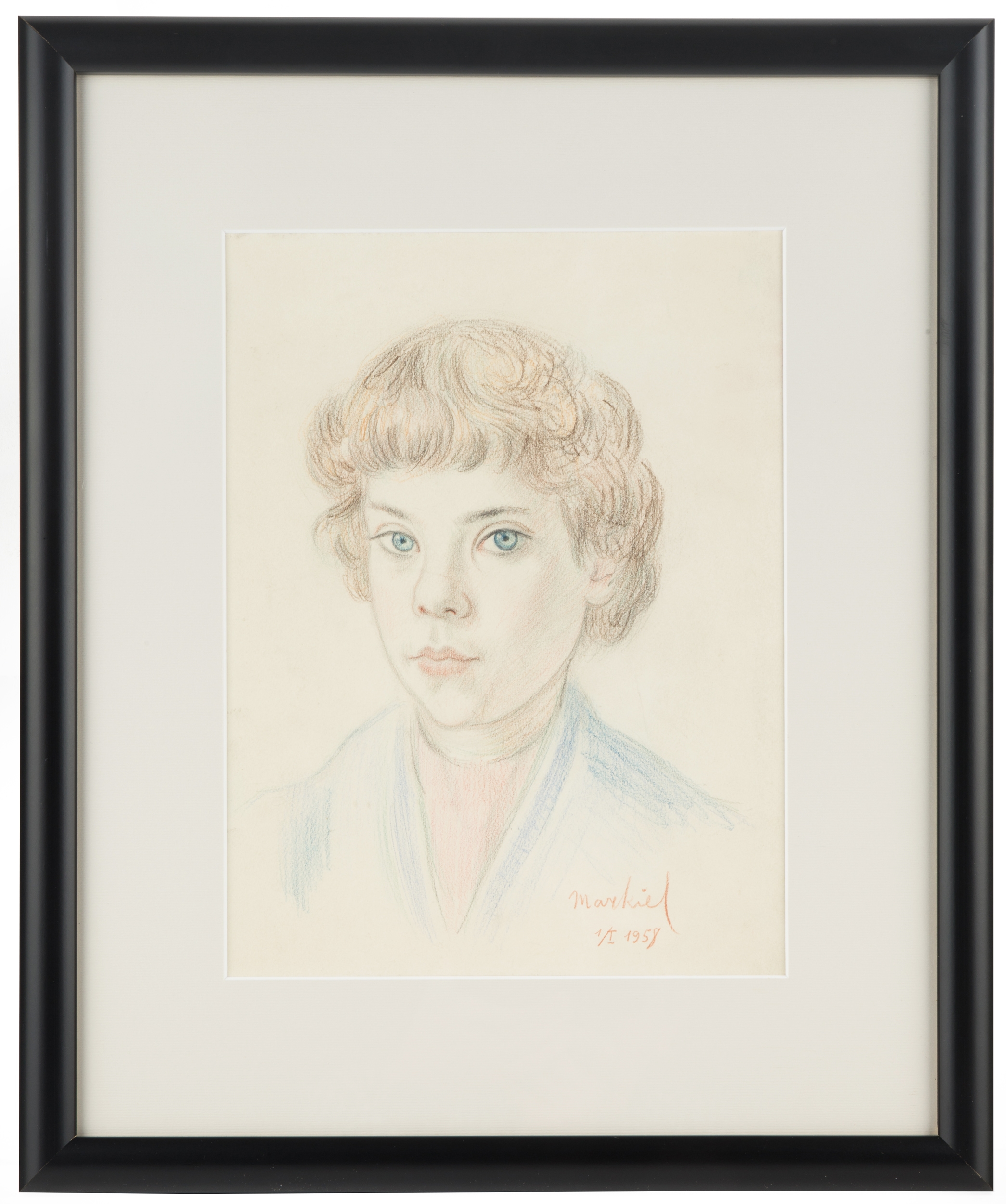 Jacob Markiel | Portret młodej dziewczyny, 1958 r | MutualArt