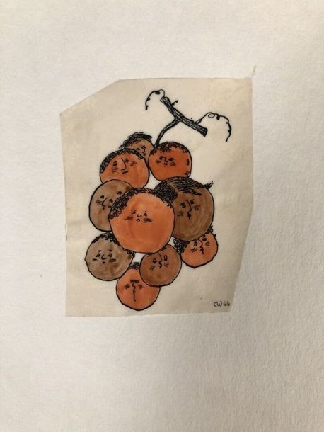 Elzbieta Violet | Drawing board with 15 small ink drawings on tracing ...