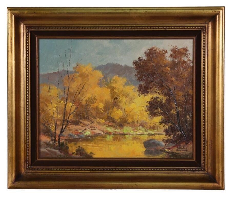 Jack Hannah | JACK HANNAH GOLDEN SHORES OIL ON CANVAS | MutualArt