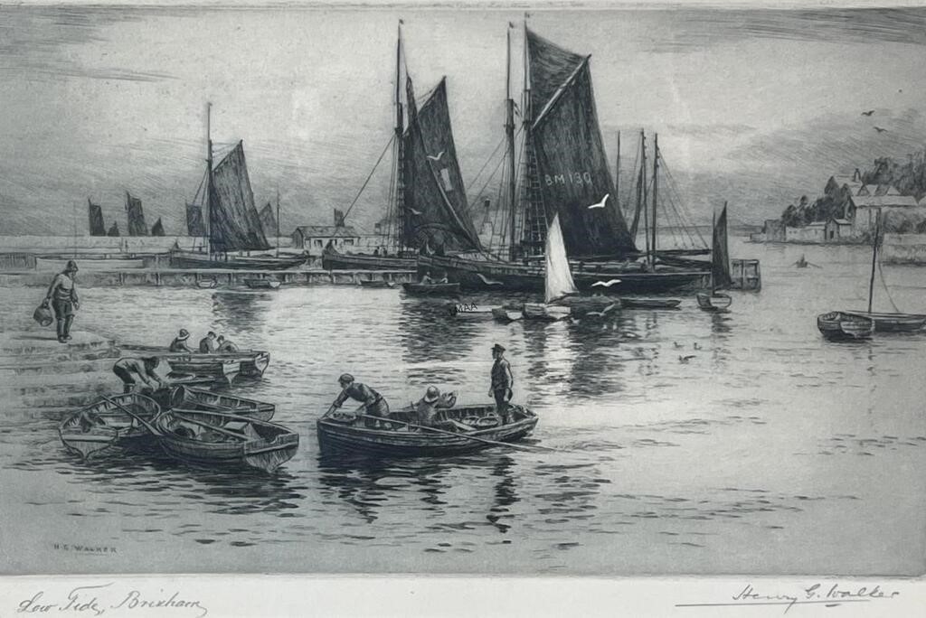 Henry G. Walker | HENRY G. WALKER LOW TIDE BRISHAM ETCHING | MutualArt