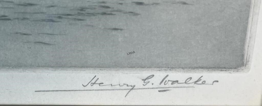 Henry G. Walker | HENRY G. WALKER LOW TIDE BRISHAM ETCHING | MutualArt