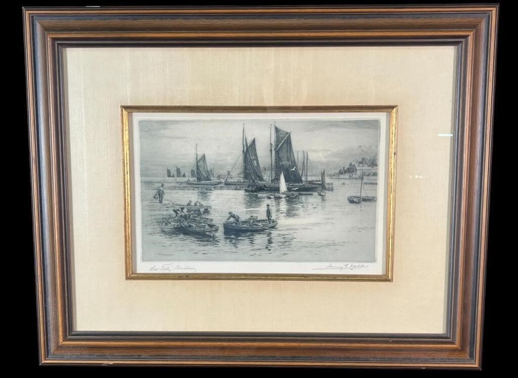Henry G. Walker | HENRY G. WALKER LOW TIDE BRISHAM ETCHING | MutualArt