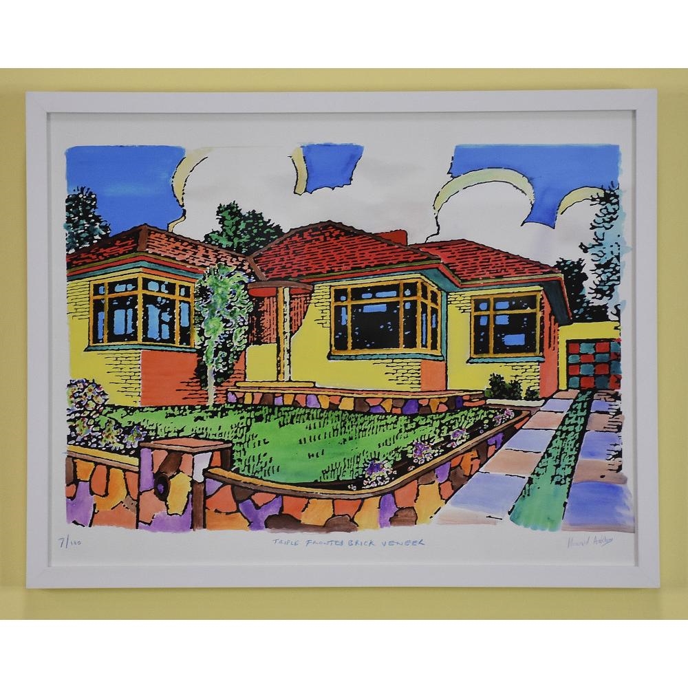 Howard Arkley | A Large House with Fence (1998) | MutualArt