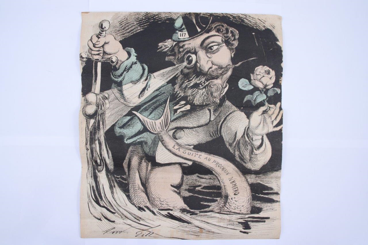 Andre Gill | Portrait authentique de Rocambole | MutualArt