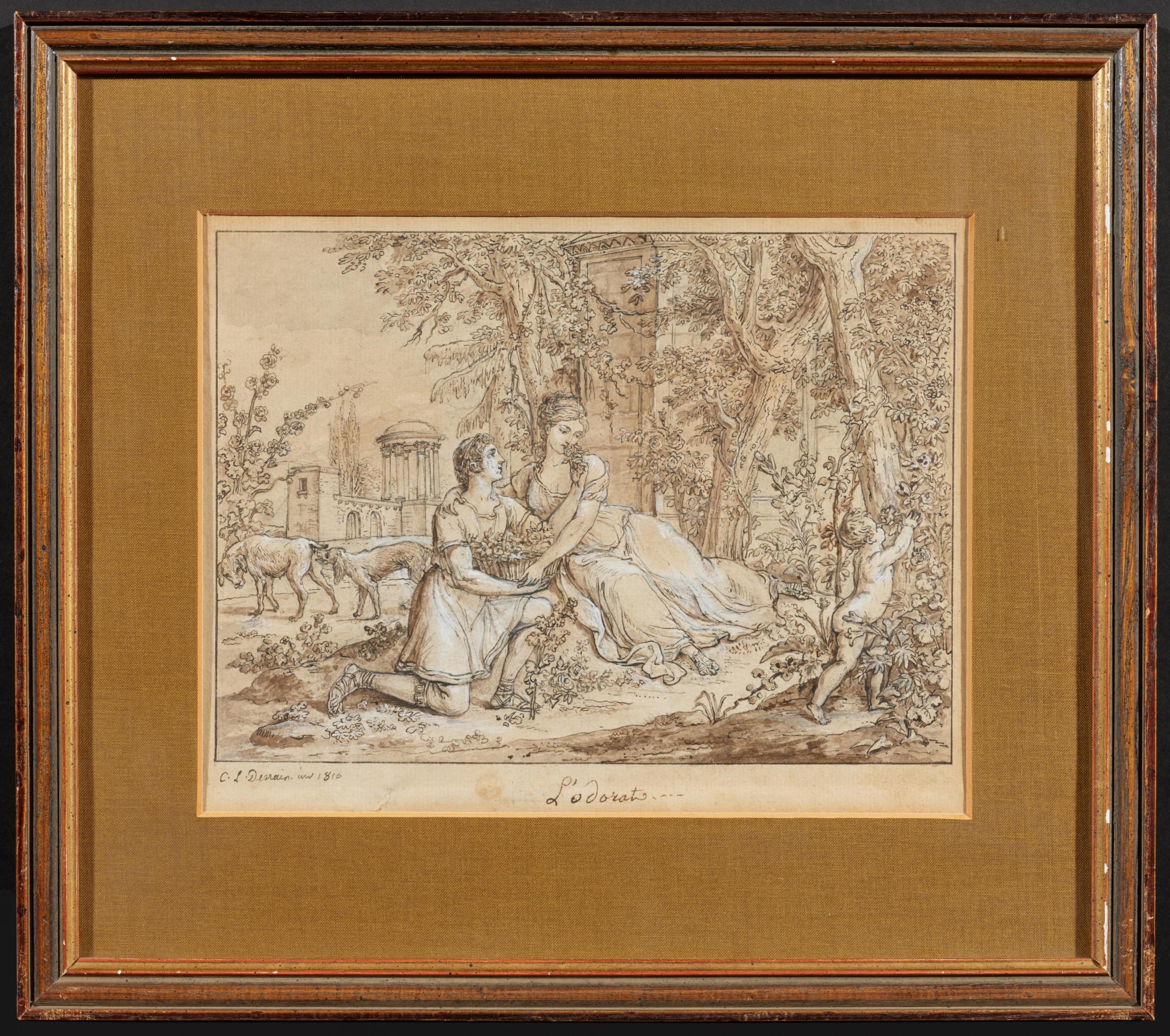 Claude Louis Desrais | Six Drawings: Depiction of the Six Senses (1810 ...