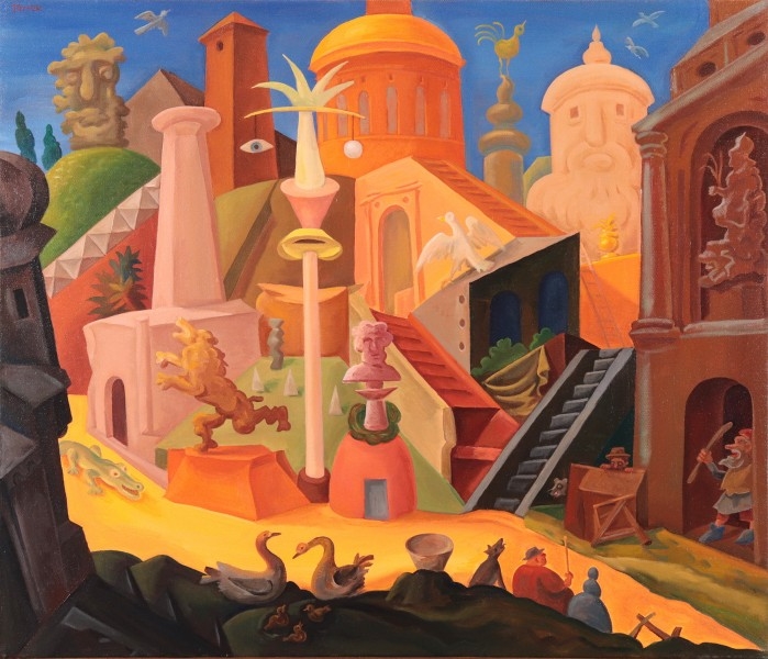 Michal Tomek | Veduta with monuments (2022) | MutualArt