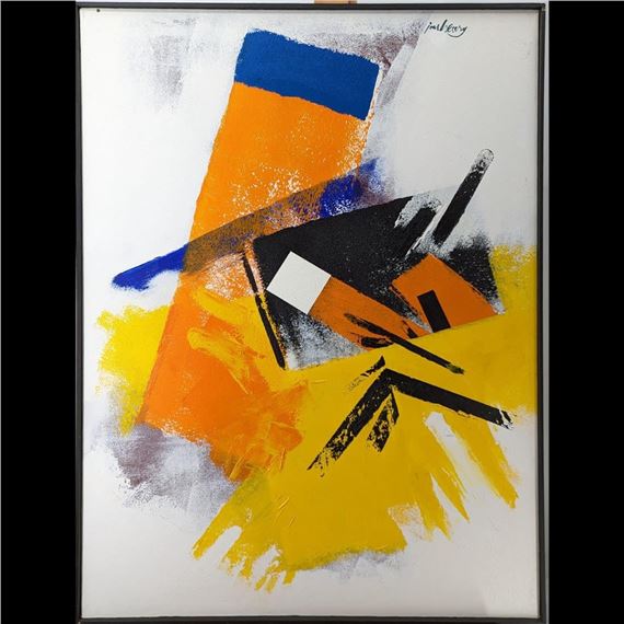 Jon Henry | American Jon Henry 1916-90 Acrylic Abstract Painting Titled ...