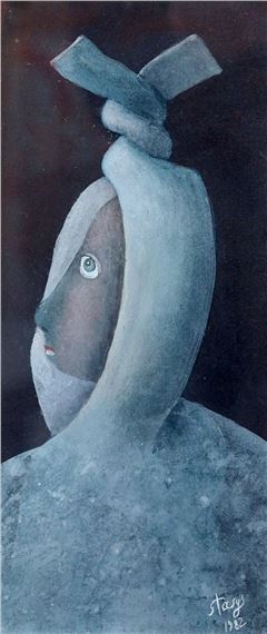 Stasys Eidrigevicius | Gezicht (1949) | MutualArt
