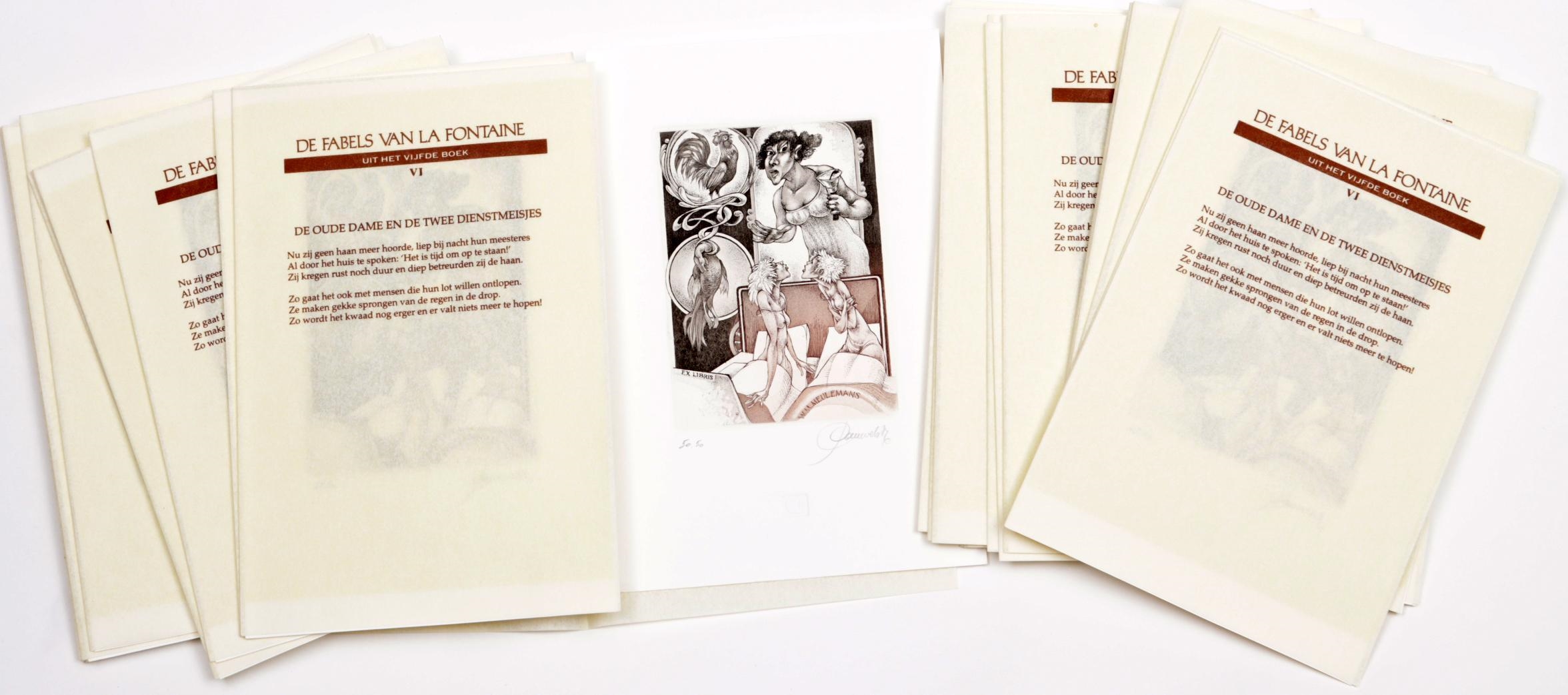 Hugo Pauwels | exlibris Meulemans 'Fabels van La Fontaine' (Circa 30 ...