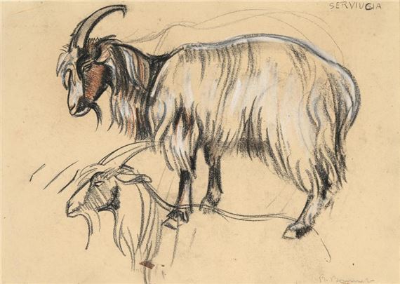Rudolf Bonnet | Study of goats | MutualArt