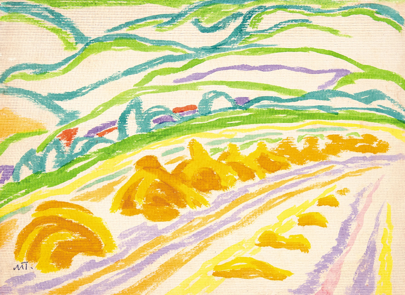 János Mattis Teutsch | Landscape (1916) | MutualArt