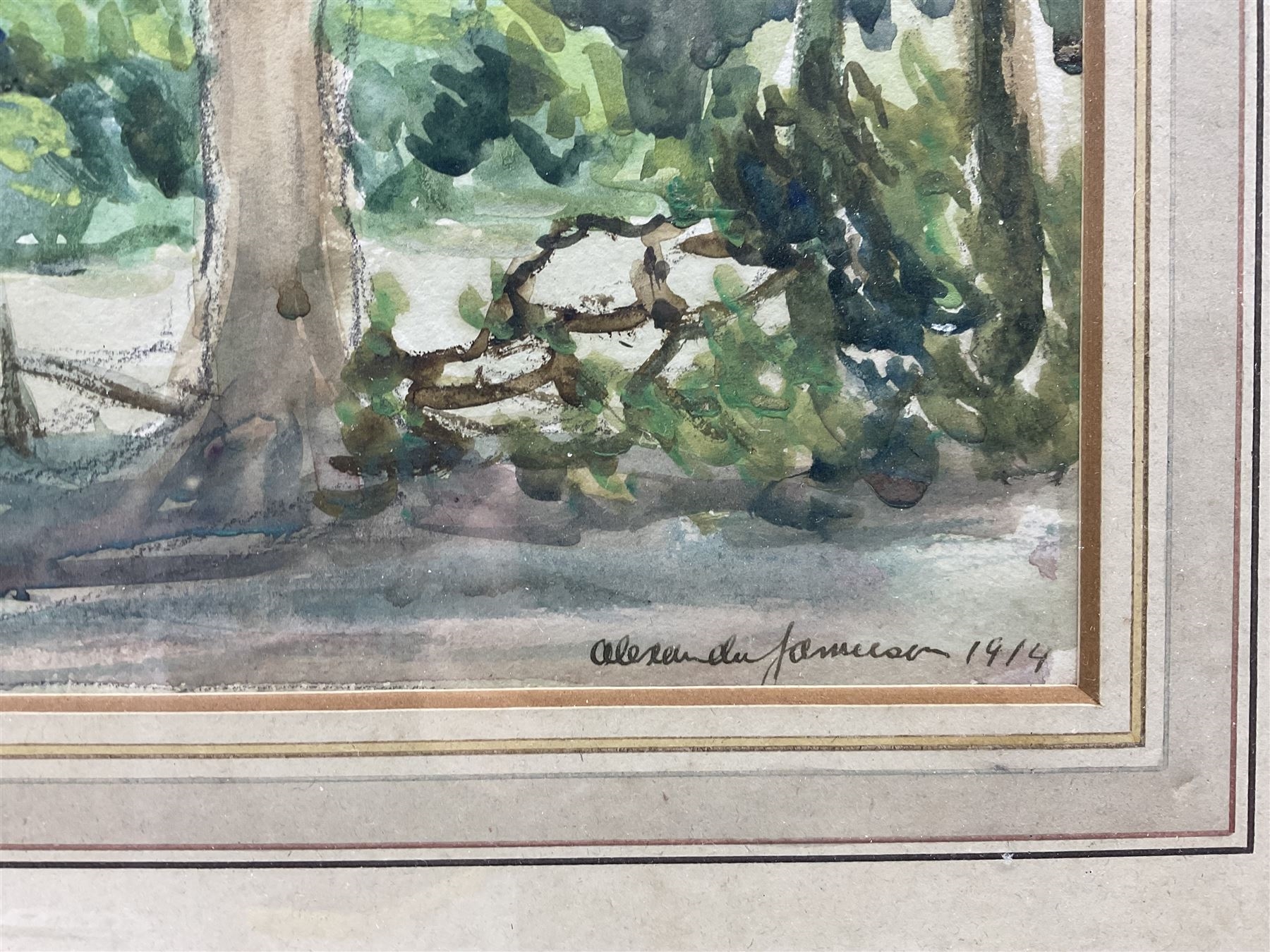 Alexander Jamieson | The White Cottage at Mill Farm (1914) | MutualArt