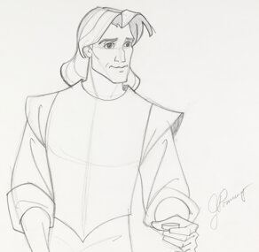 John Pomeroy | Pocahontas John Smith Animation Drawing Signed by John ...