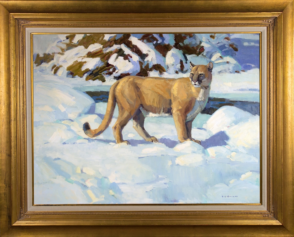 Stephen C. Elliott | Stephen C. Elliott (1943-2021), Puma in the Snow ...