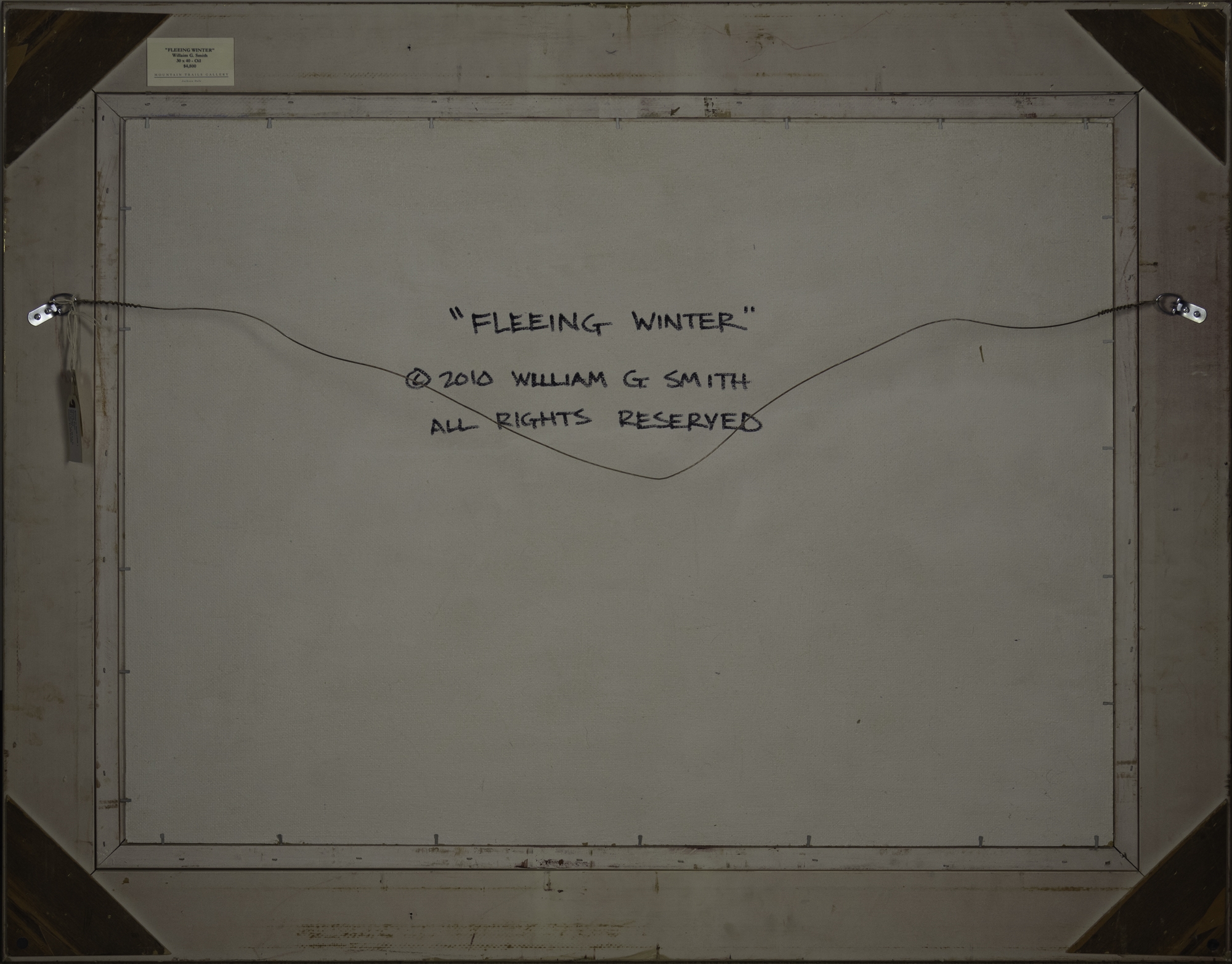 William G. Smith | William G. Smith (1948- ), Fleeing Winter | MutualArt