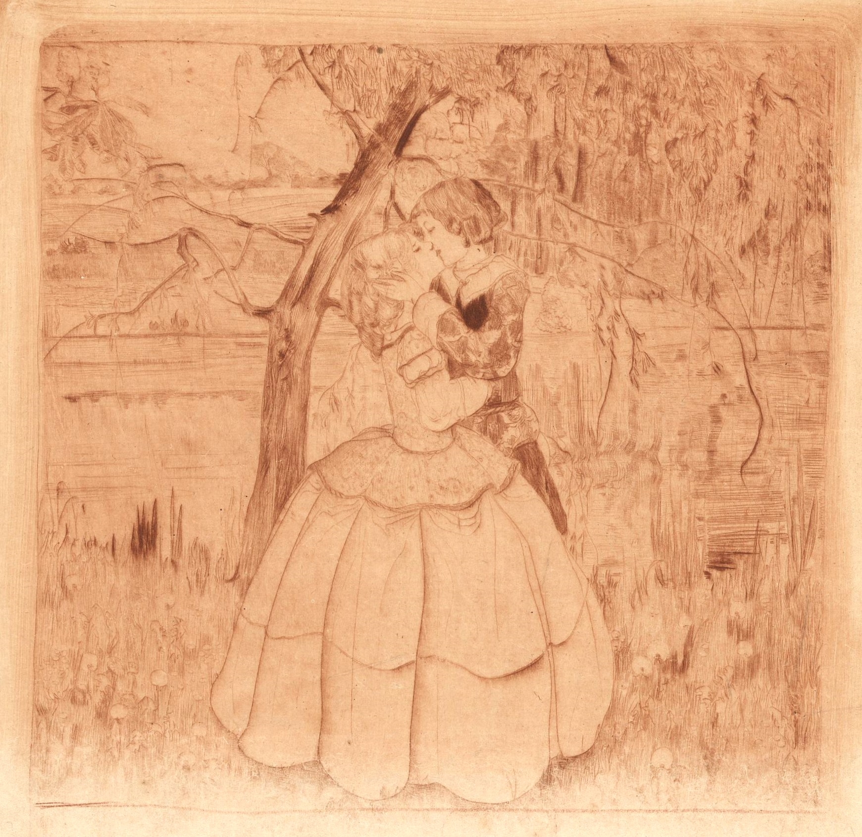 Rie Cramer | Three works : various watercolors of playing children ...