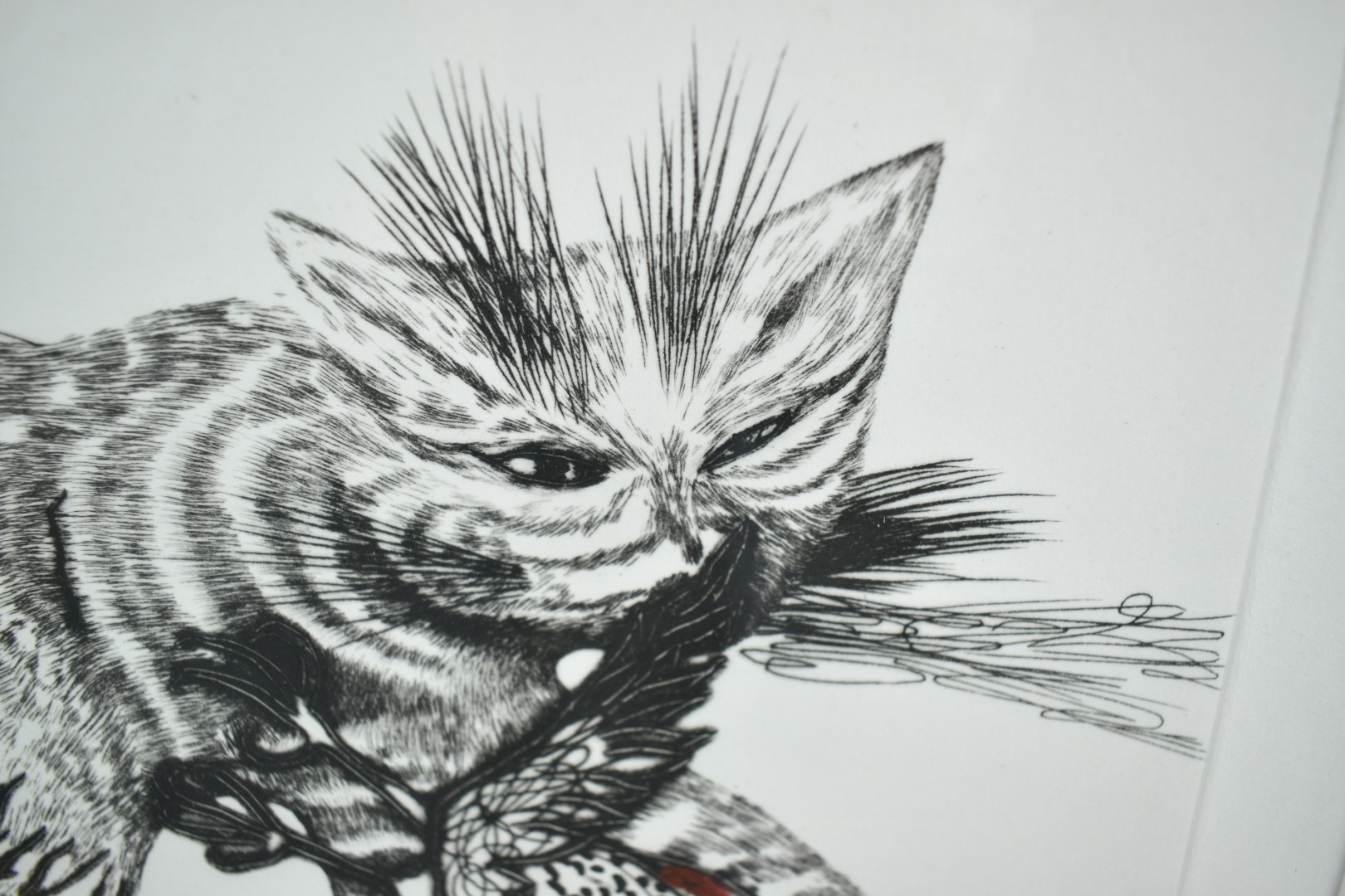 Colin Self | Colin Self (b.1941) limited edition etching - The Cat Wins ...
