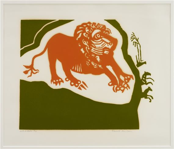 Edward Bawden | Lion and Zebra | MutualArt