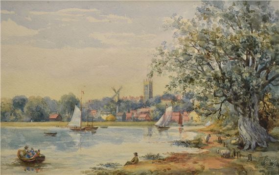 Thomas Churchyard | Bustling scene on the | MutualArt