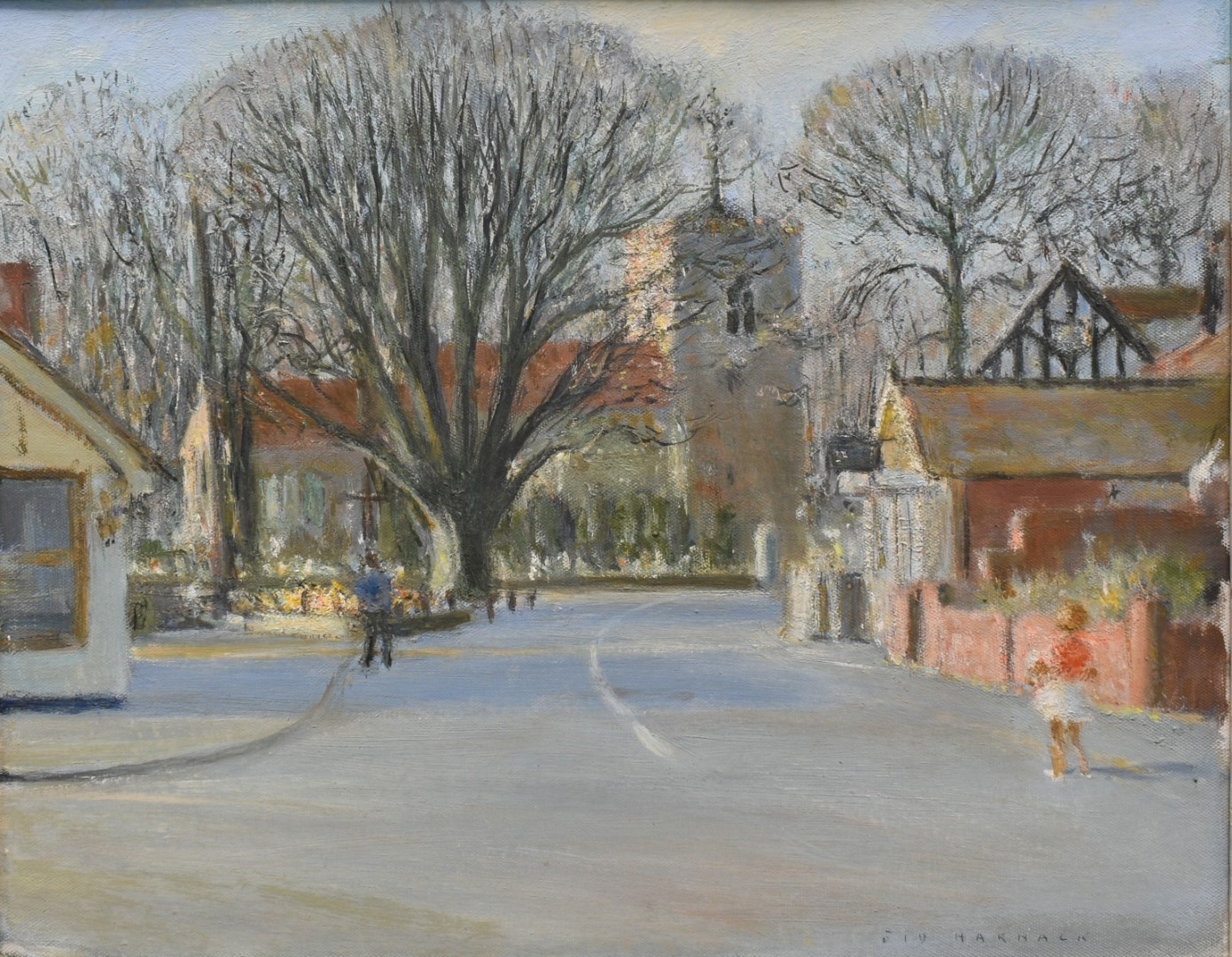 Frederick Bertrand Harnack | Mersea Island street scene | MutualArt