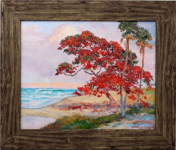 James Frederick Hutchinson | FLORIDA ARTIST COASTAL POINCIANA | MutualArt