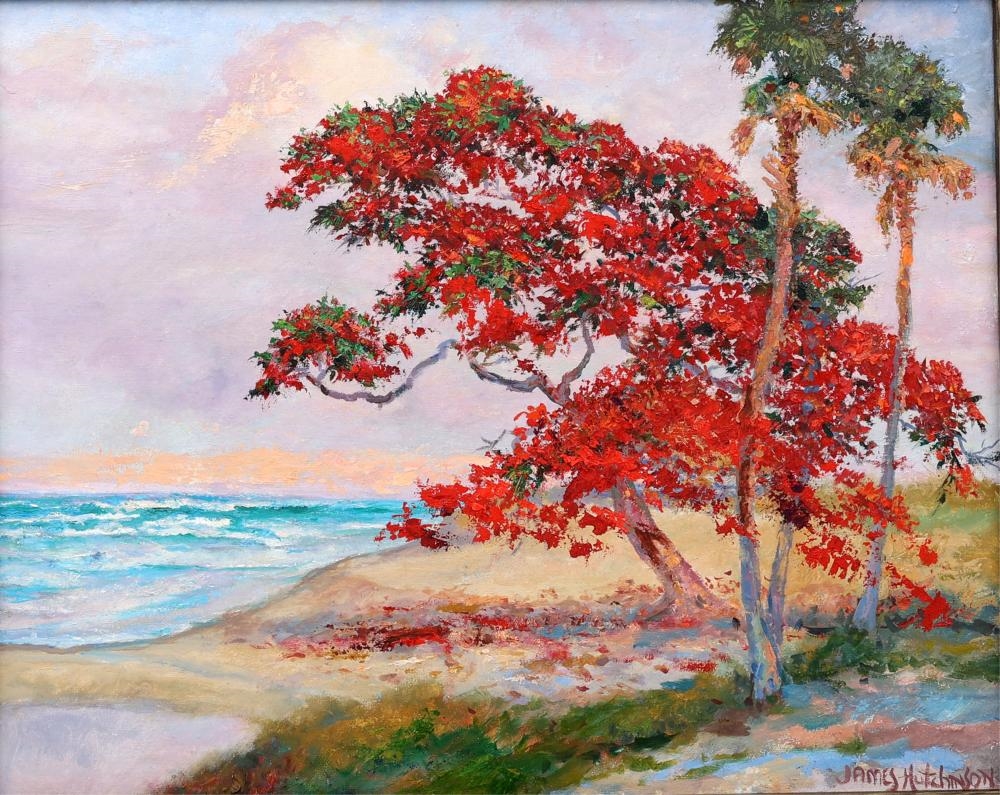 James Frederick Hutchinson | FLORIDA ARTIST COASTAL POINCIANA | MutualArt