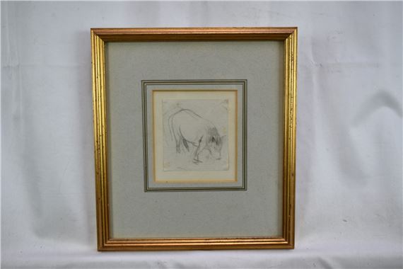 George Frost | two pencil sketches - A Pig and A Deer | MutualArt