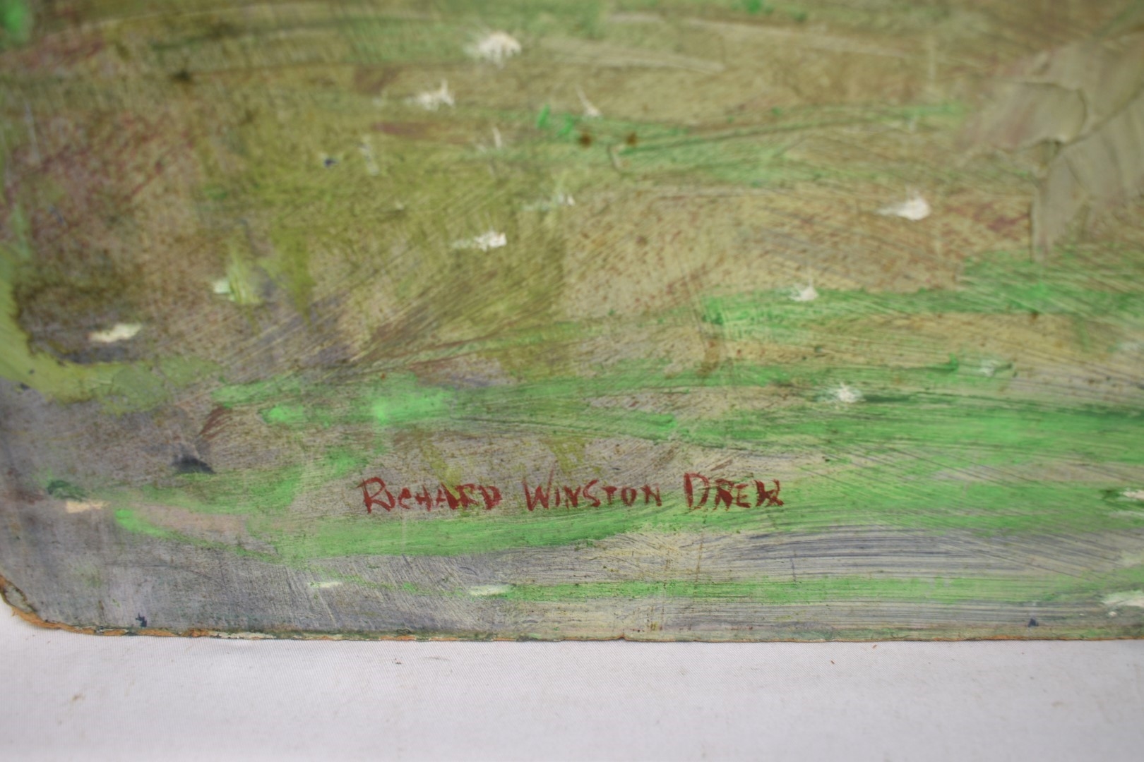 Richard Drew | oil on board - Garden at Newton Abbey | MutualArt