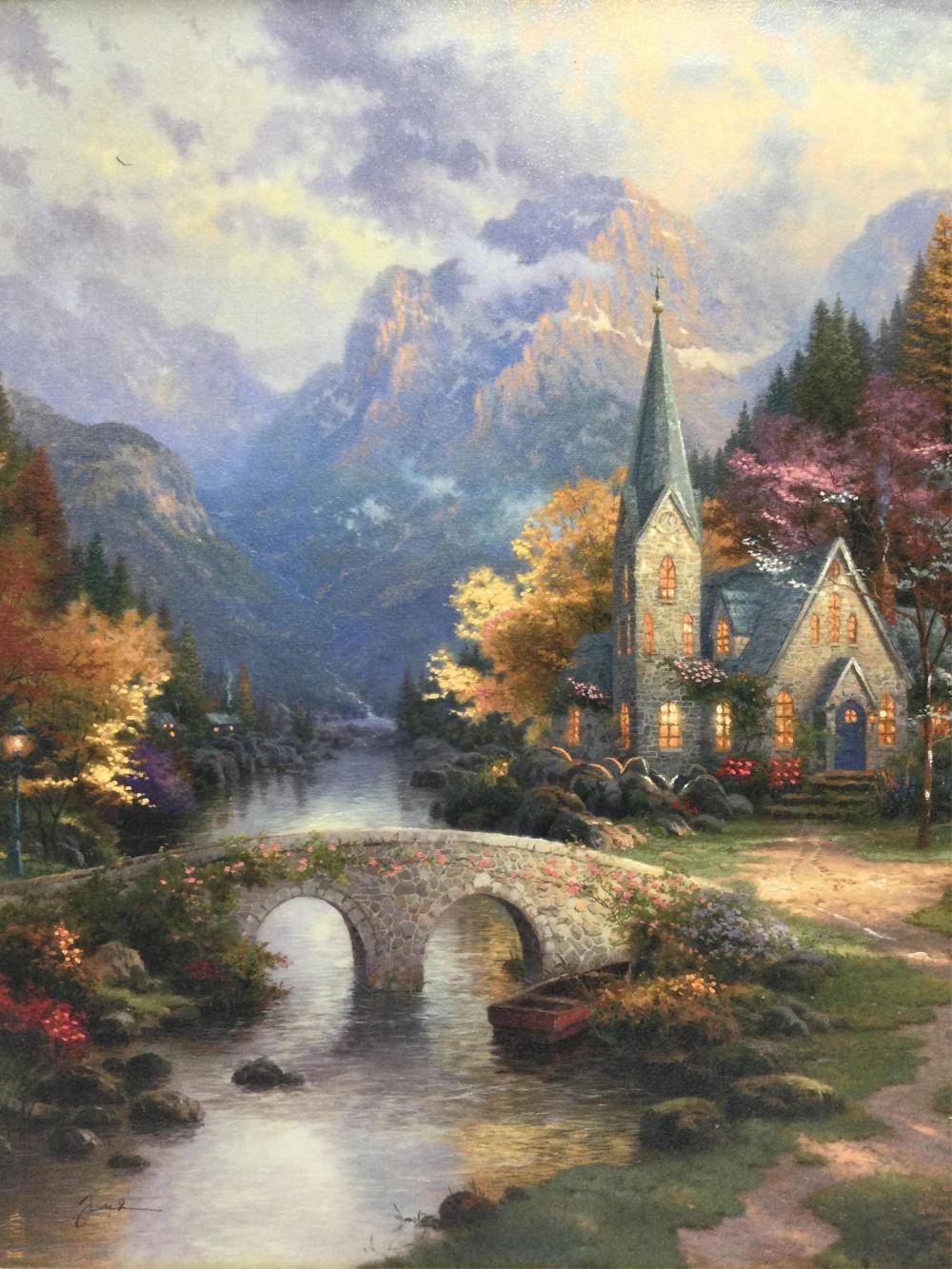 Thomas Kinkade | Thomas Kinkade Signed Limited Edition Lithograph On ...