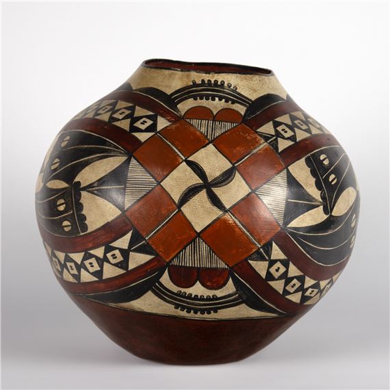 Lee Brotherton | ), Large Contemporary Polychrome Olla - P0046 | MutualArt
