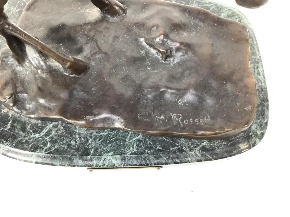 Charles Marion Russell | Charles M Russell Smokin Up Bronze Sculpture ...
