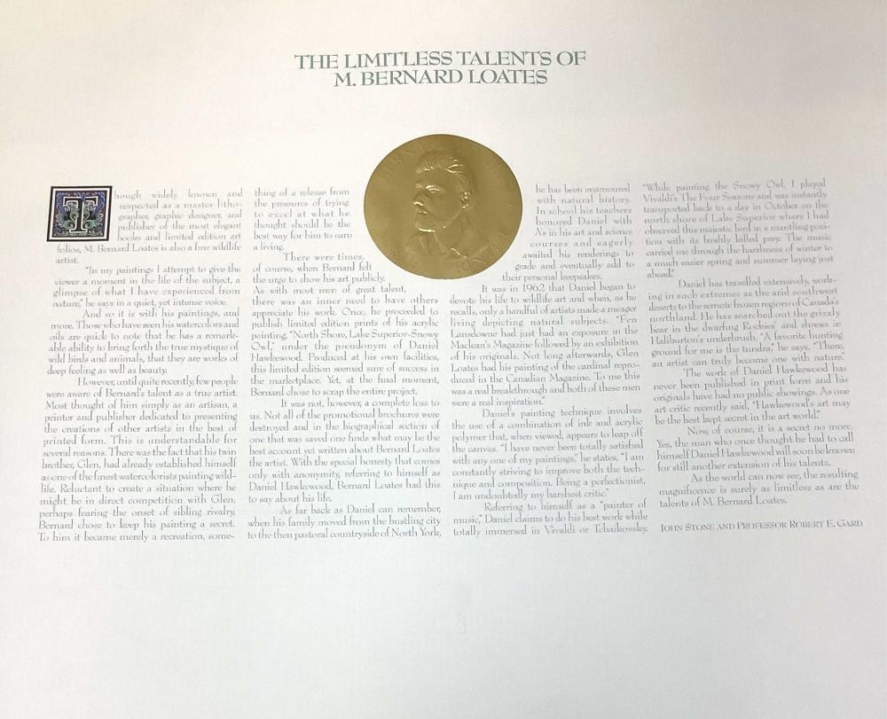 M. Bernard Loates | M Bernard Loats Signed & Numbered Lithograph ...