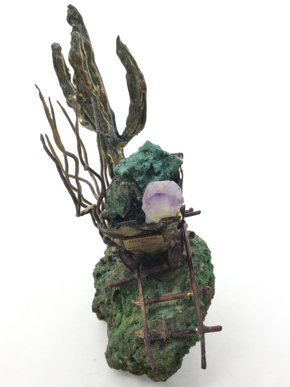 Martin Borja | Martin Borja Brass Mine Cart Sculpture | MutualArt