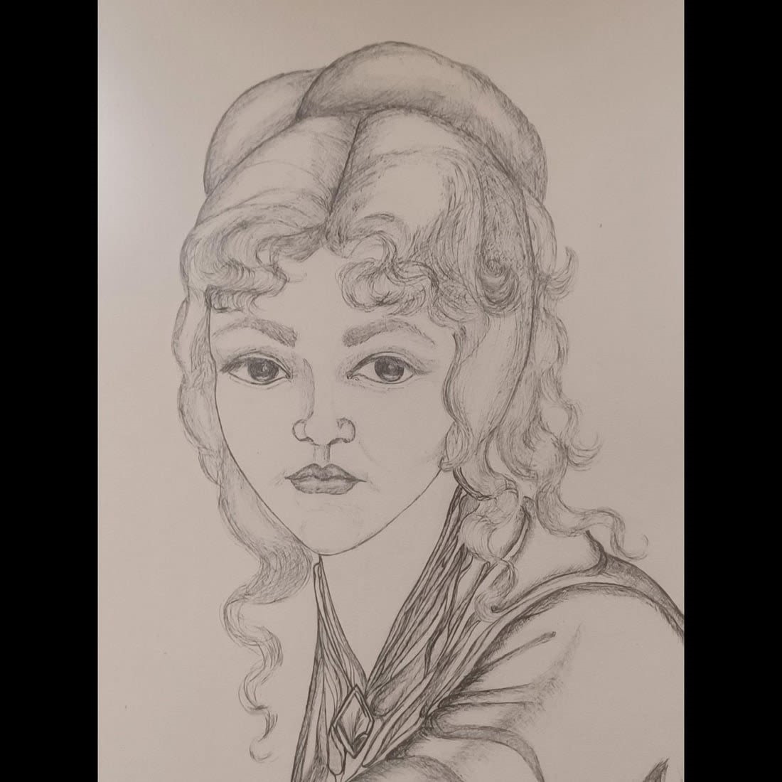 Vivian Bojum Nabb | Large Portrait Ink Drawing Artist Signed Vivian ...