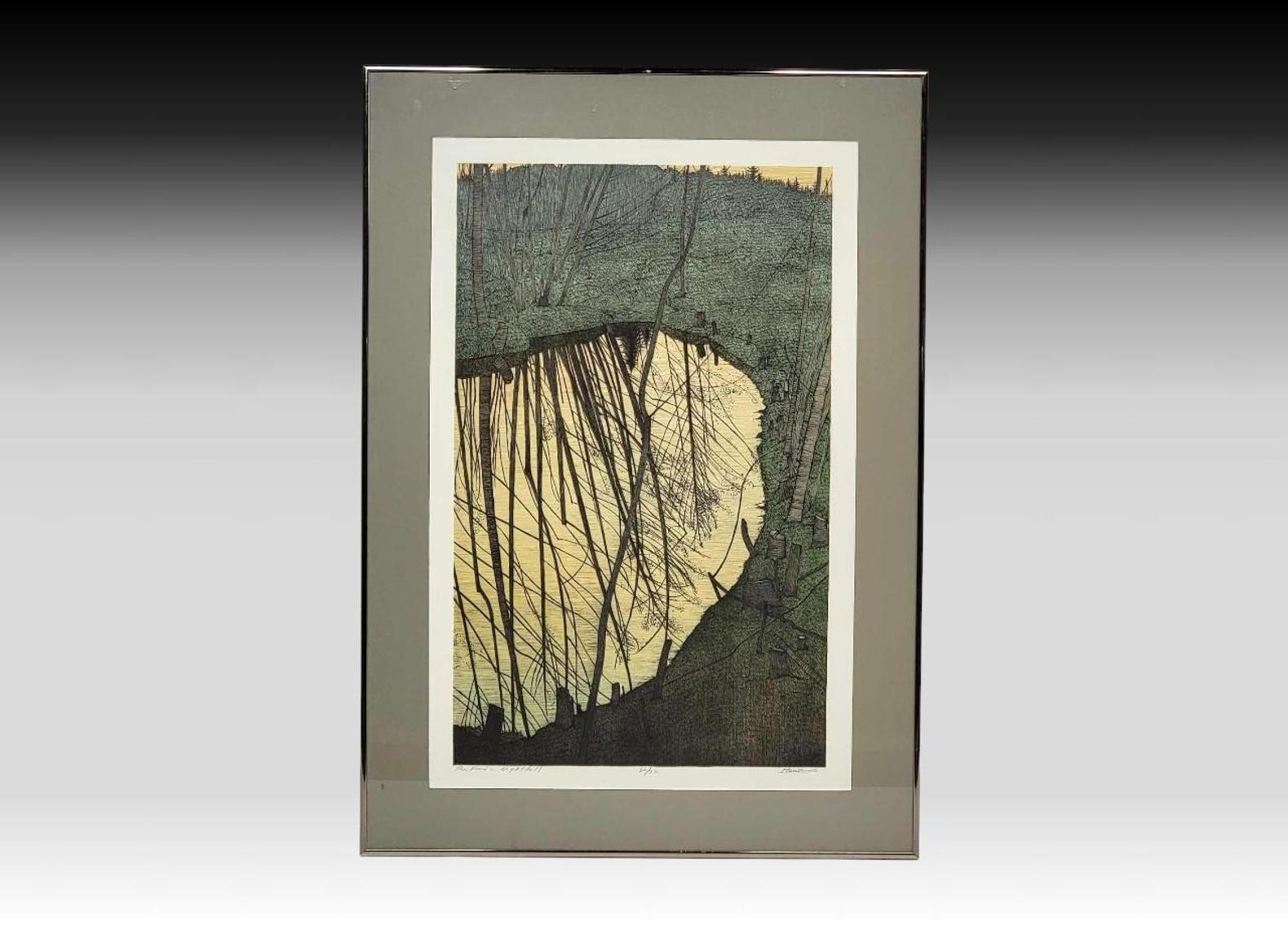 Art Hansen | The Pond-Nightfall | MutualArt