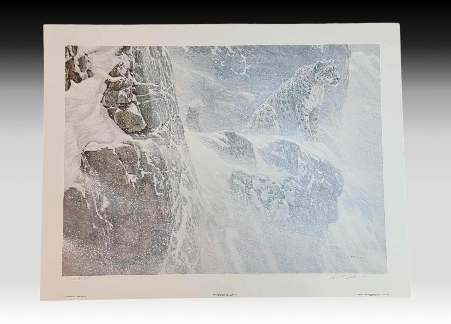 Robert McLellan Bateman | High Kingdom - Snow Leopard | MutualArt