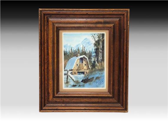 Jim Knutson | Barn in Winter | MutualArt