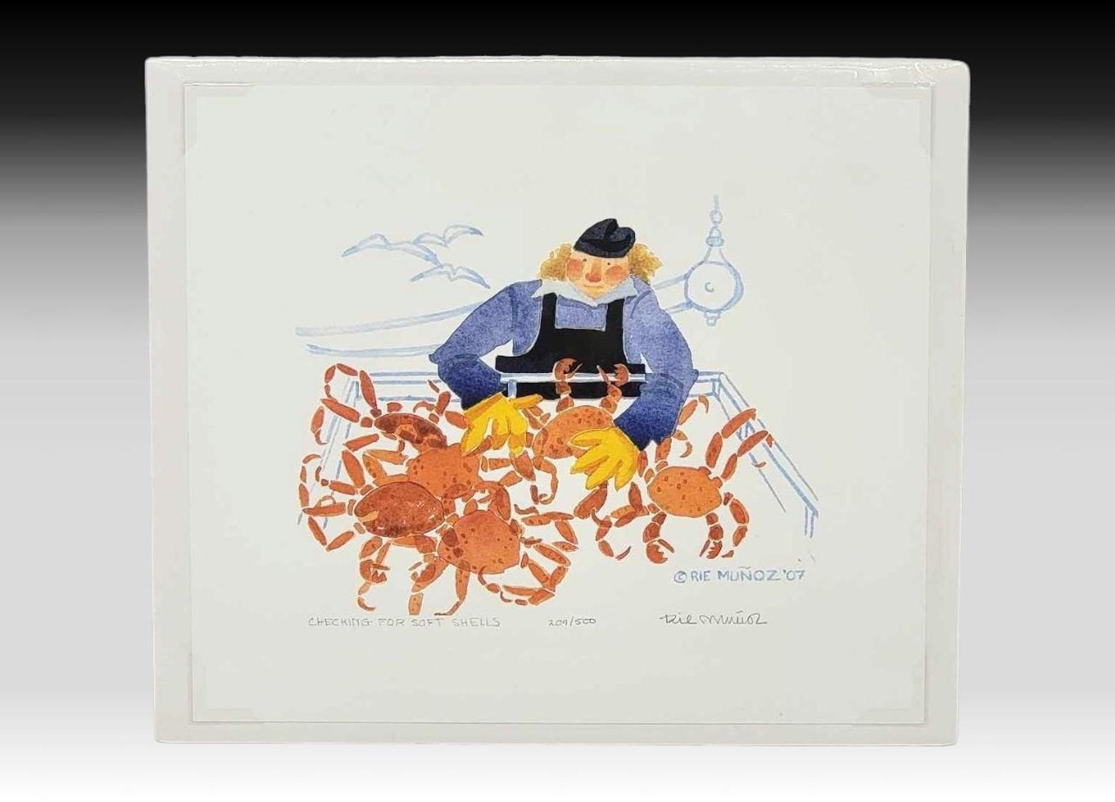 Rie Muñoz | Checking for Soft Shells | MutualArt