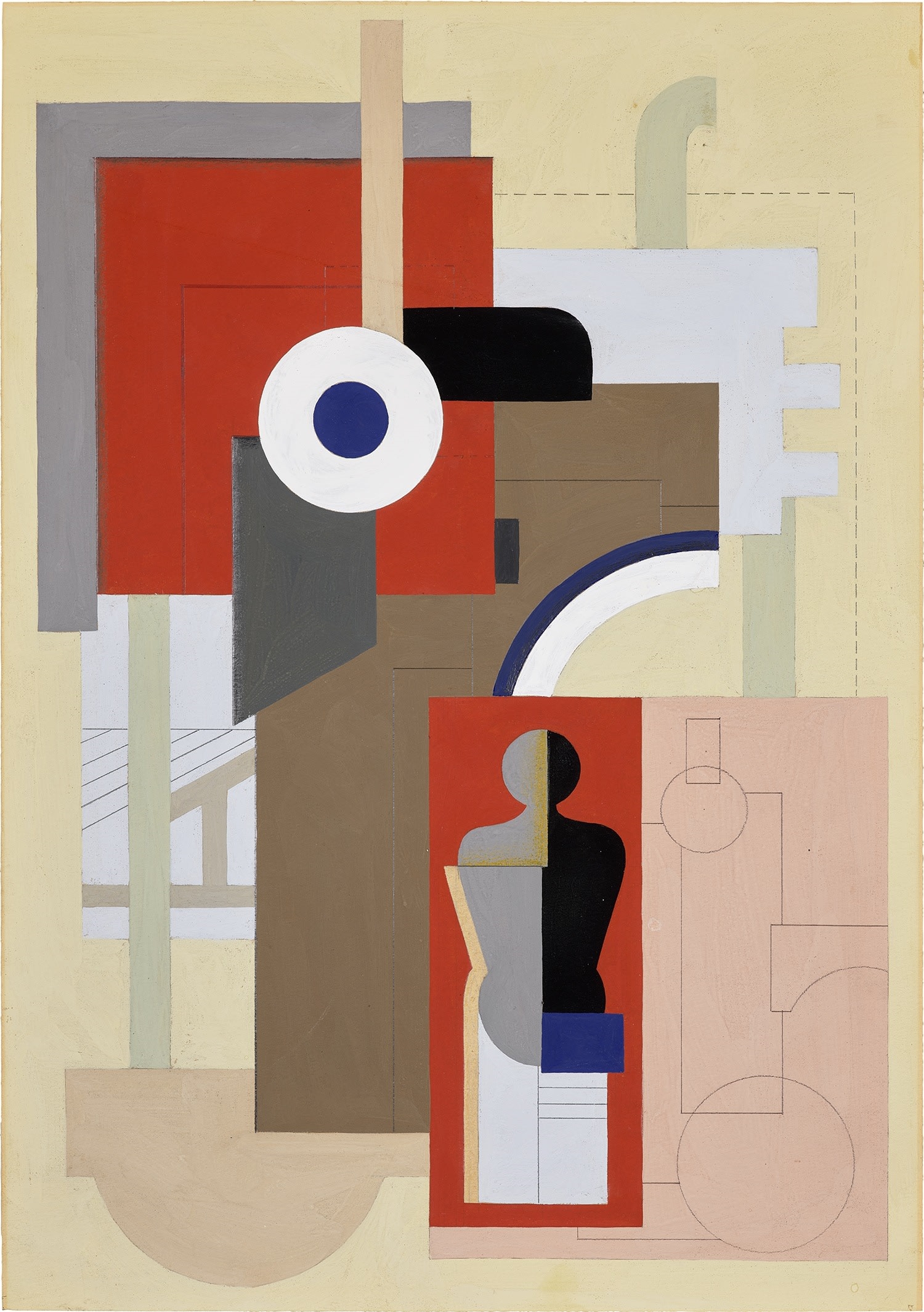 Willi Baumeister | Collage mit Phantom | MutualArt