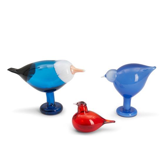 Oiva Toikka | THREE OIVA TOIKKA FOR IITTALA GLASS BIRDS, (20th Century ...