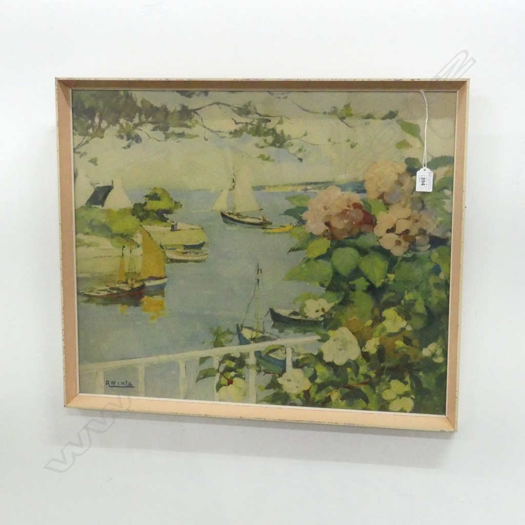 Raymond Wintz | Bigoudènes et barques au bord de la mer | MutualArt