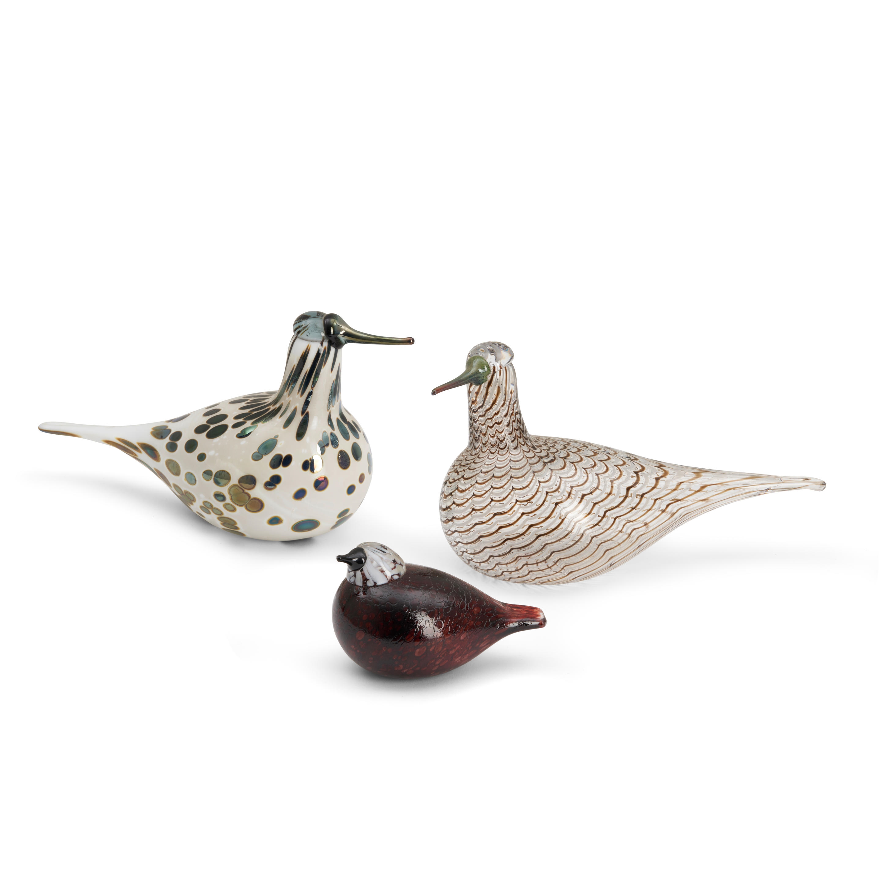 Oiva Toikka | THREE OIVA TOIKKA FOR IITTALA GLASS BIRDS, (20th Century ...