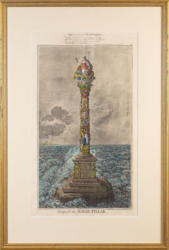 James Gillray | Britannia Victorious - Design for the Naval Pillar ...