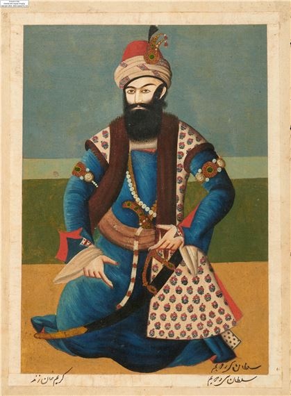 Iranian School, 19th Century | A Rare Group of Six Portraits of Kings ...