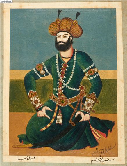 Iranian School, 19th Century | A Rare Group of Six Portraits of Kings ...