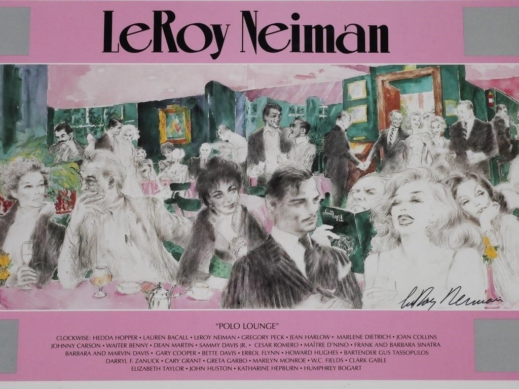 LeRoy Neiman | LEROY NEIMAN SIGNED POLO LOUNGE POSTER (1989) | MutualArt