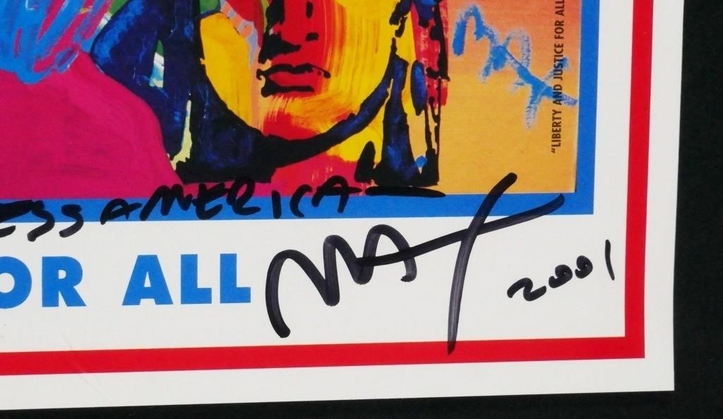 Peter Max | PETER MAX SIGNED LIBERTY POSTER (2001) | MutualArt