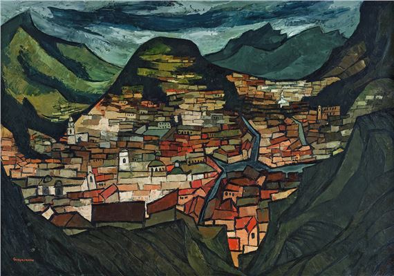 Oswaldo Guayasamín | Paisaje de Quito (Circa 1960) | MutualArt