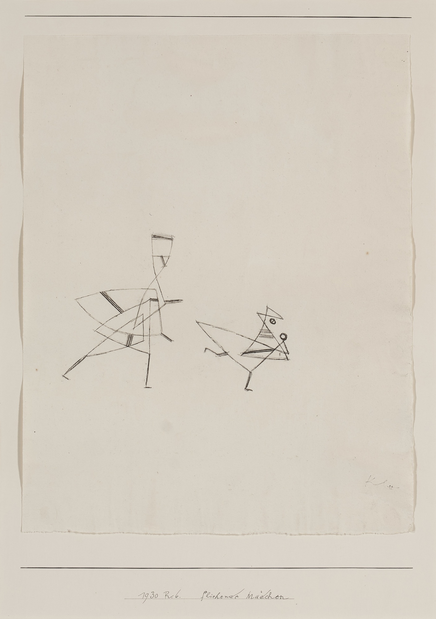 Paul Klee | Fliehende Mädchen (Fleeing Girl (1930) | MutualArt