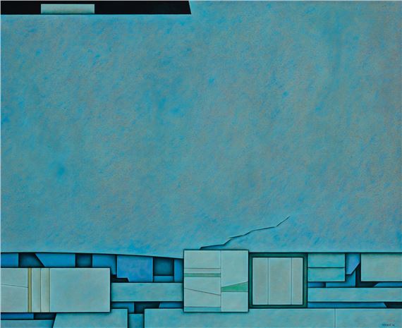 Gerzso Gunther | Paisaje azul (1971) | Artwork performance at auction ...